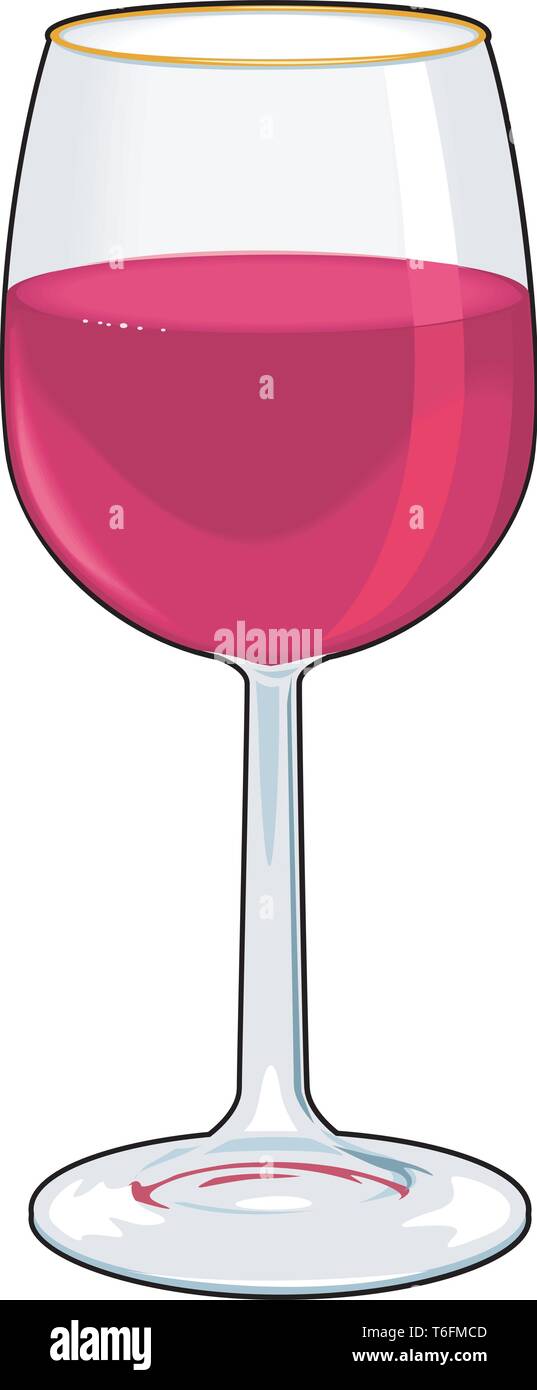 Glass of Wine Vector Illustration Stock Vector Image & Art - Alamy
