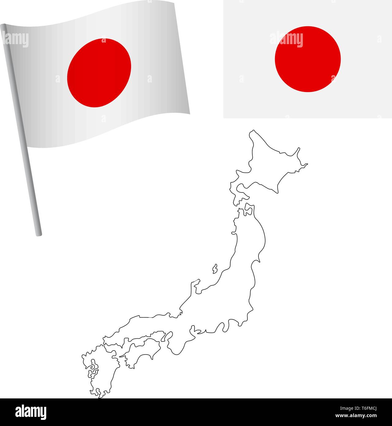 Japan flag and map. Patriotic background. National flag of Japan vector ...