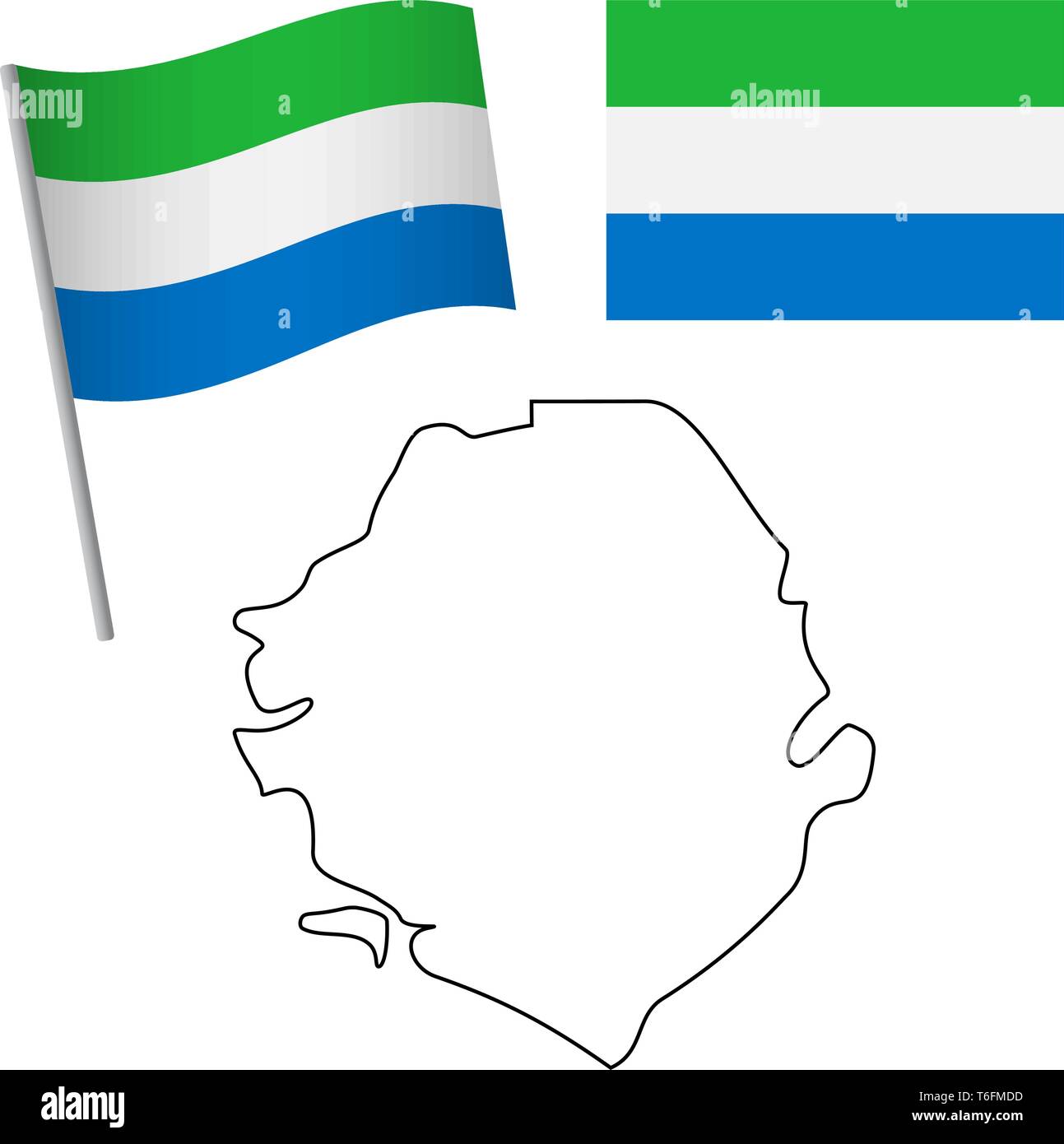 Sierra leone flag and map. Patriotic background. National flag of ...