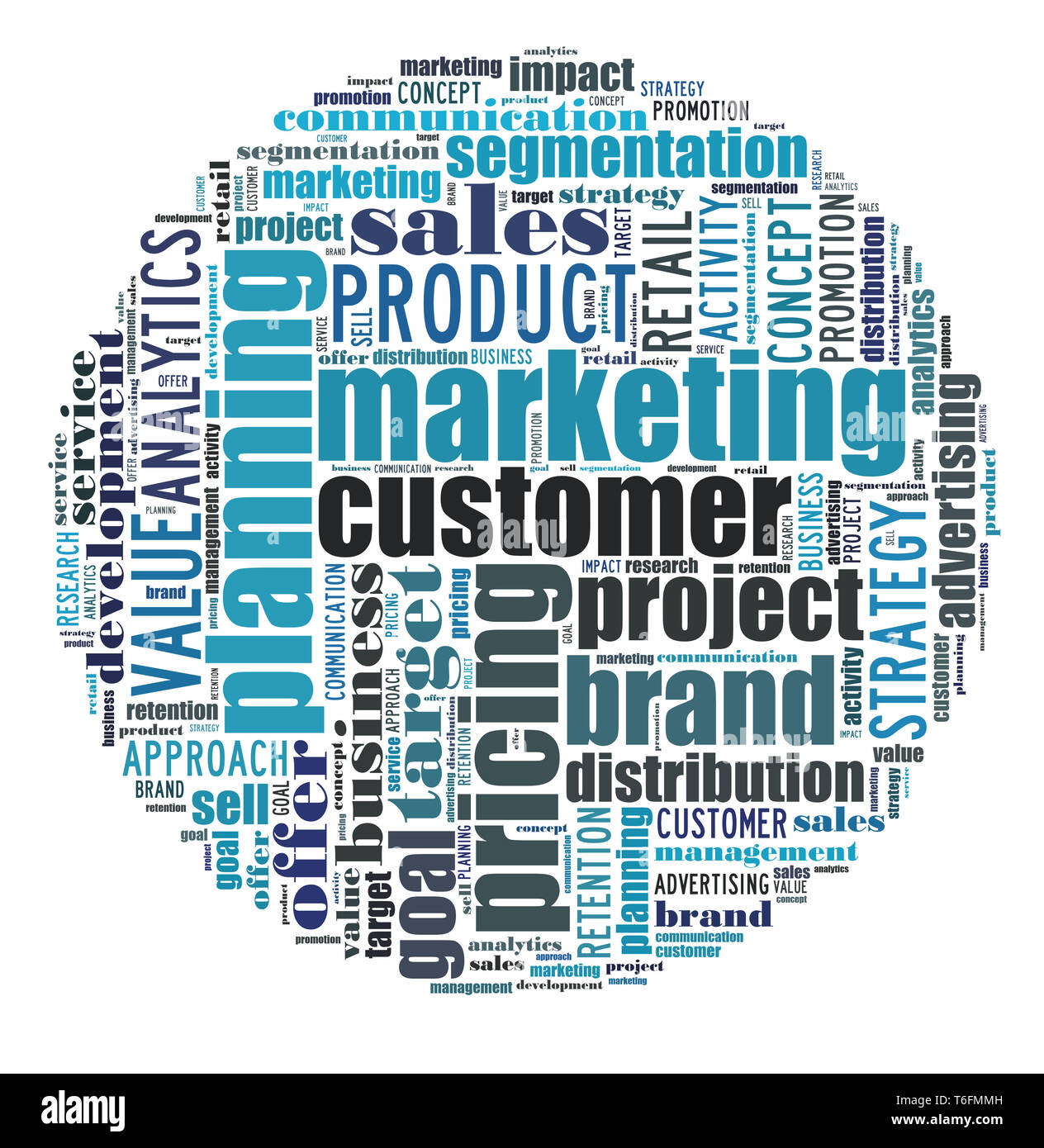 wordcloud illustration of marketing and business words Stock Photo - Alamy