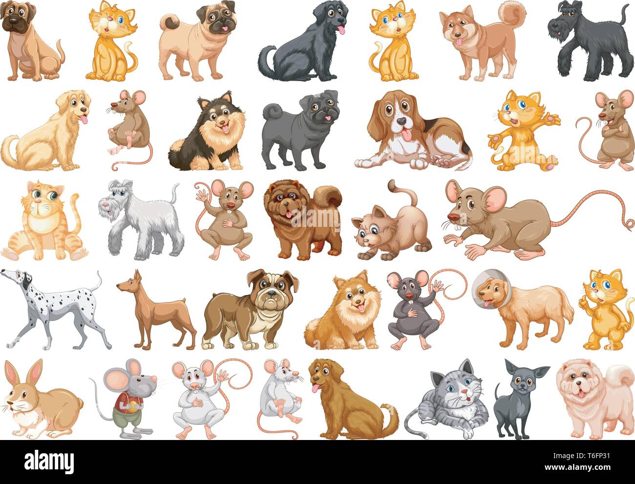 Set of pet character illustration Stock Vector Image & Art - Alamy