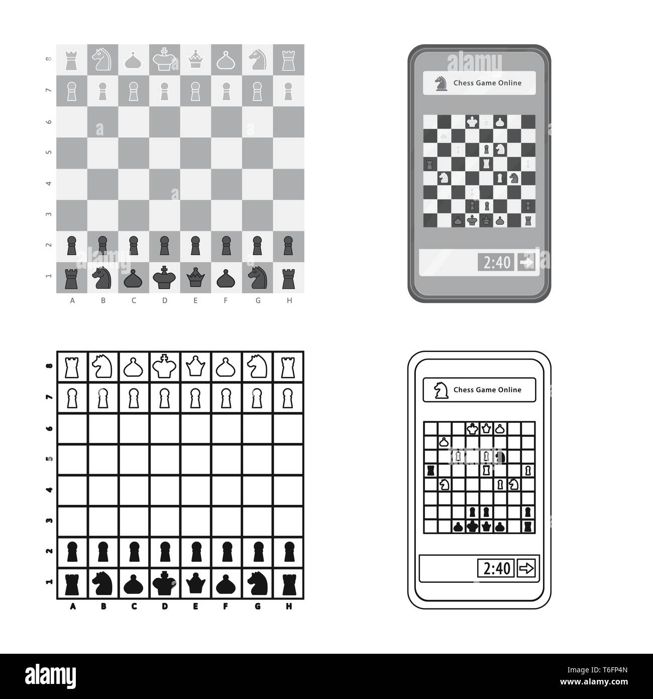 Chessmen image Stock Vector Images - Alamy