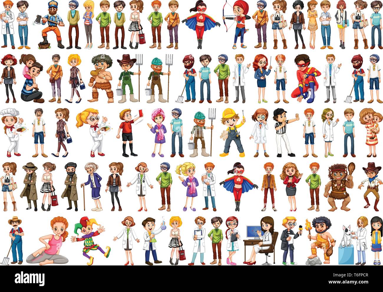 Set of people with different occupation illustration Stock Vector Image ...