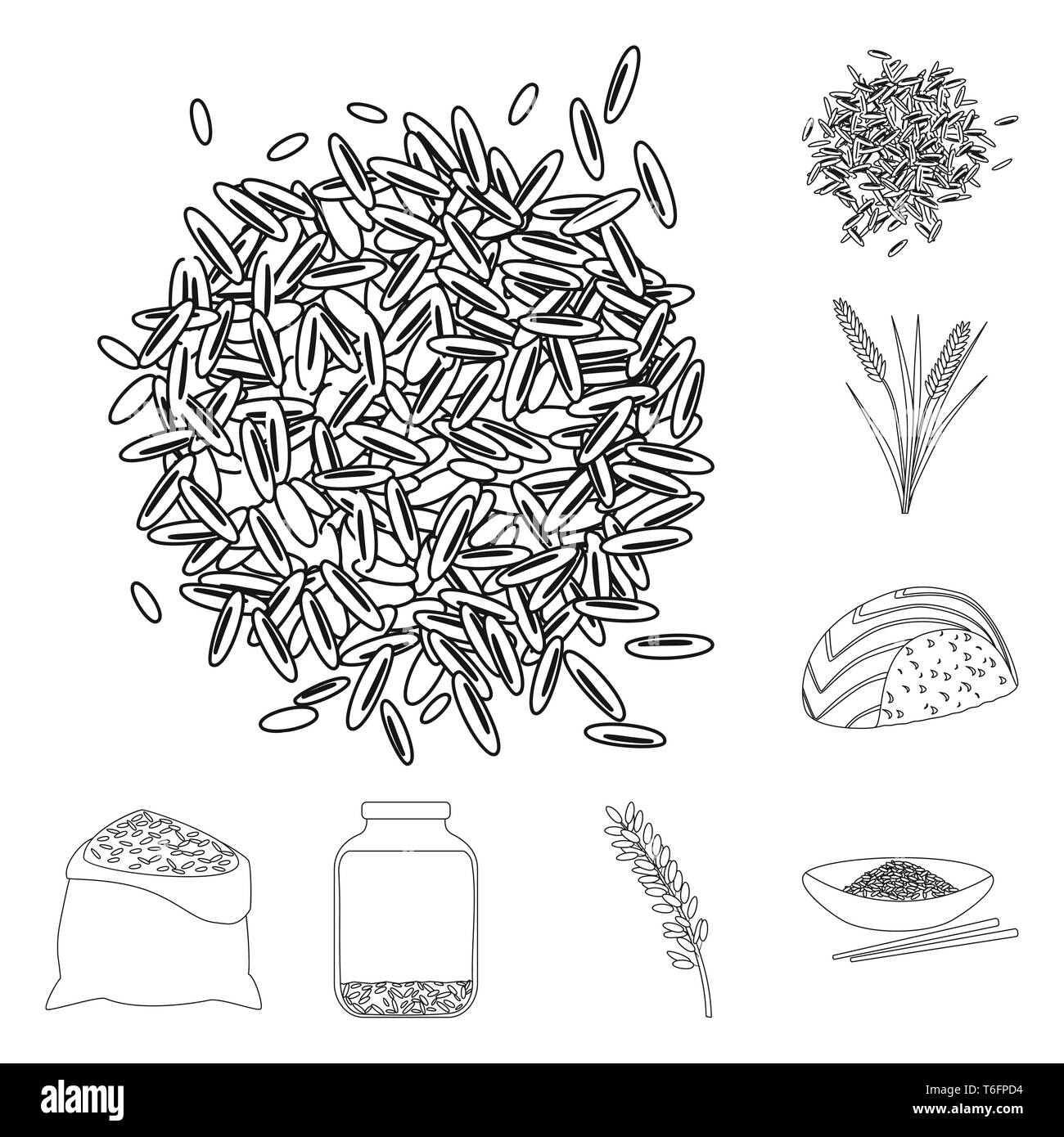 grain,rice,bag,cook,spikelet,plate,boiled,water,cereal,panicle,salmon ...