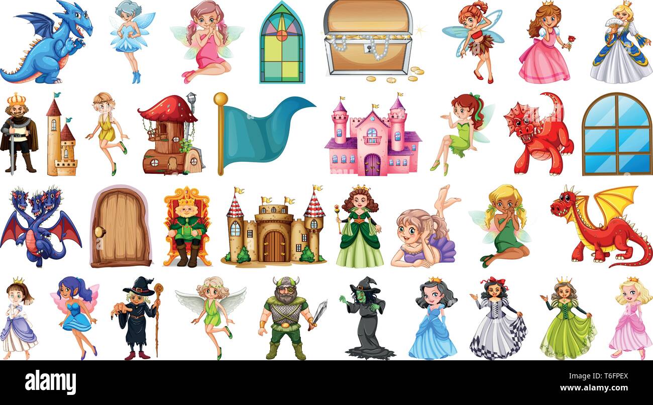 Set of medieval character illustration Stock Vector Image & Art - Alamy