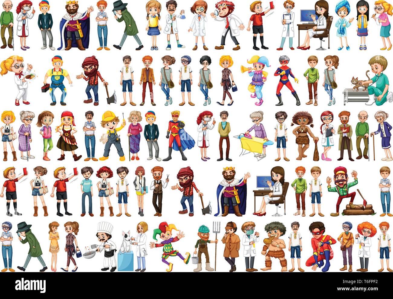 Set of people character illustration Stock Vector Image & Art - Alamy