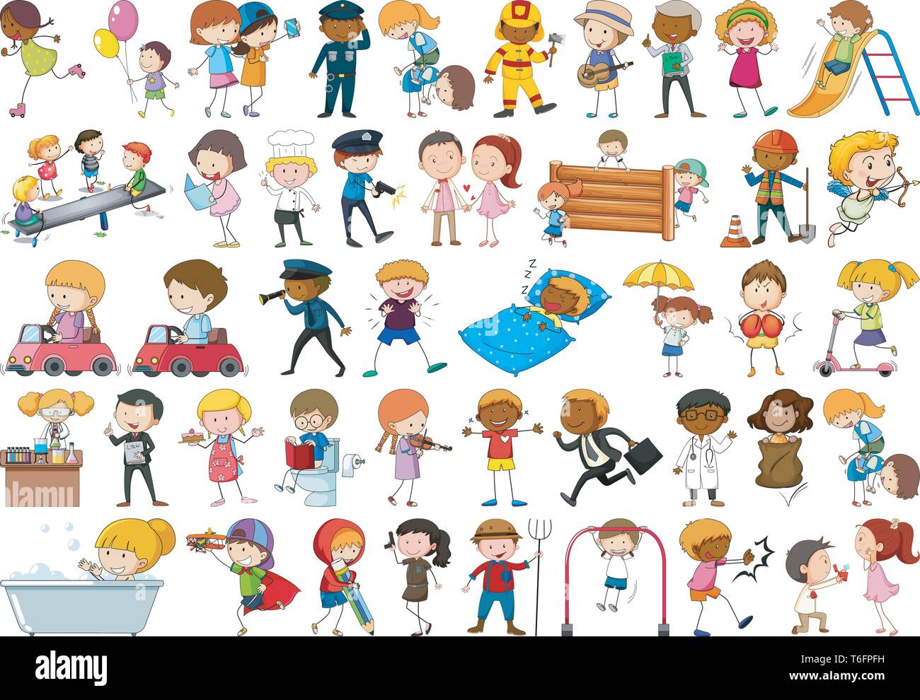 Set of cartoon character illustration Stock Vector Image & Art - Alamy