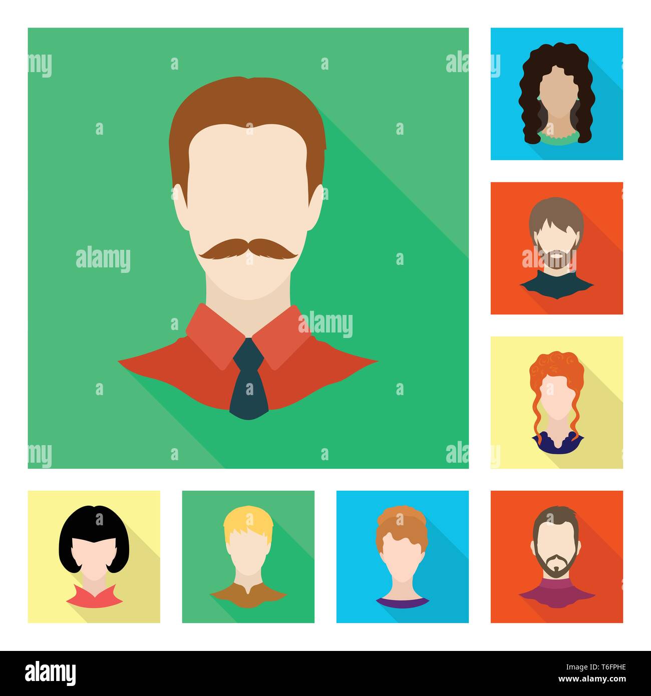 Vector illustration of avatar and dummy icon. Set of avatar and figure ...