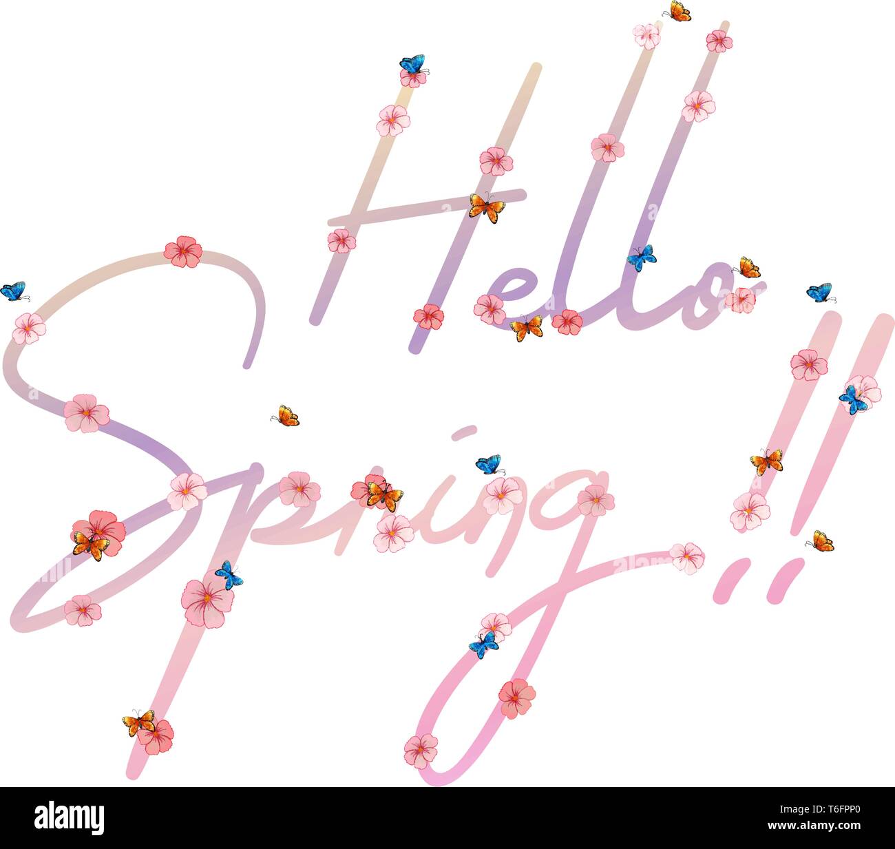 Text of hello spring illustration Stock Vector Image & Art - Alamy
