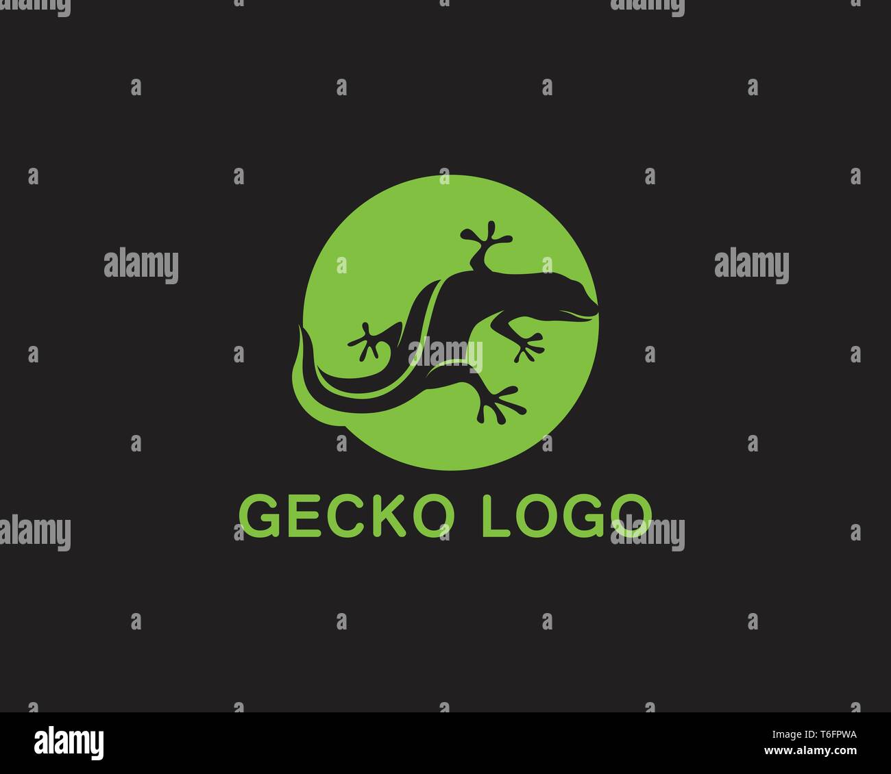 Gecko green logo vector Stock Vector Image & Art - Alamy