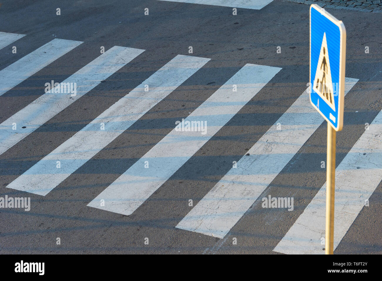 pedestrian road crosswalk zebra sign Stock Photo - Alamy