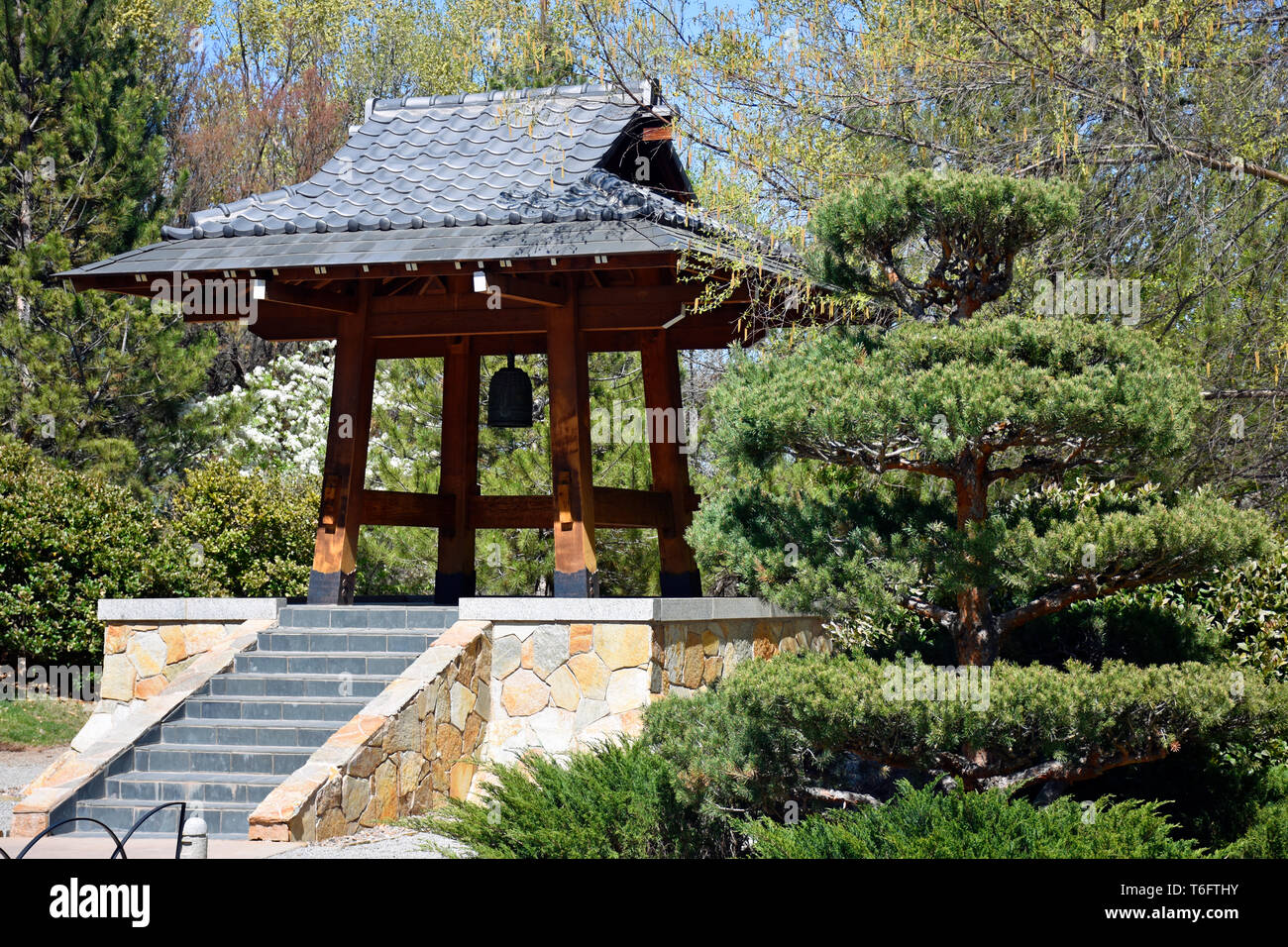 Sasebo Japanese Garden Bell Tower Stock Photo - Alamy