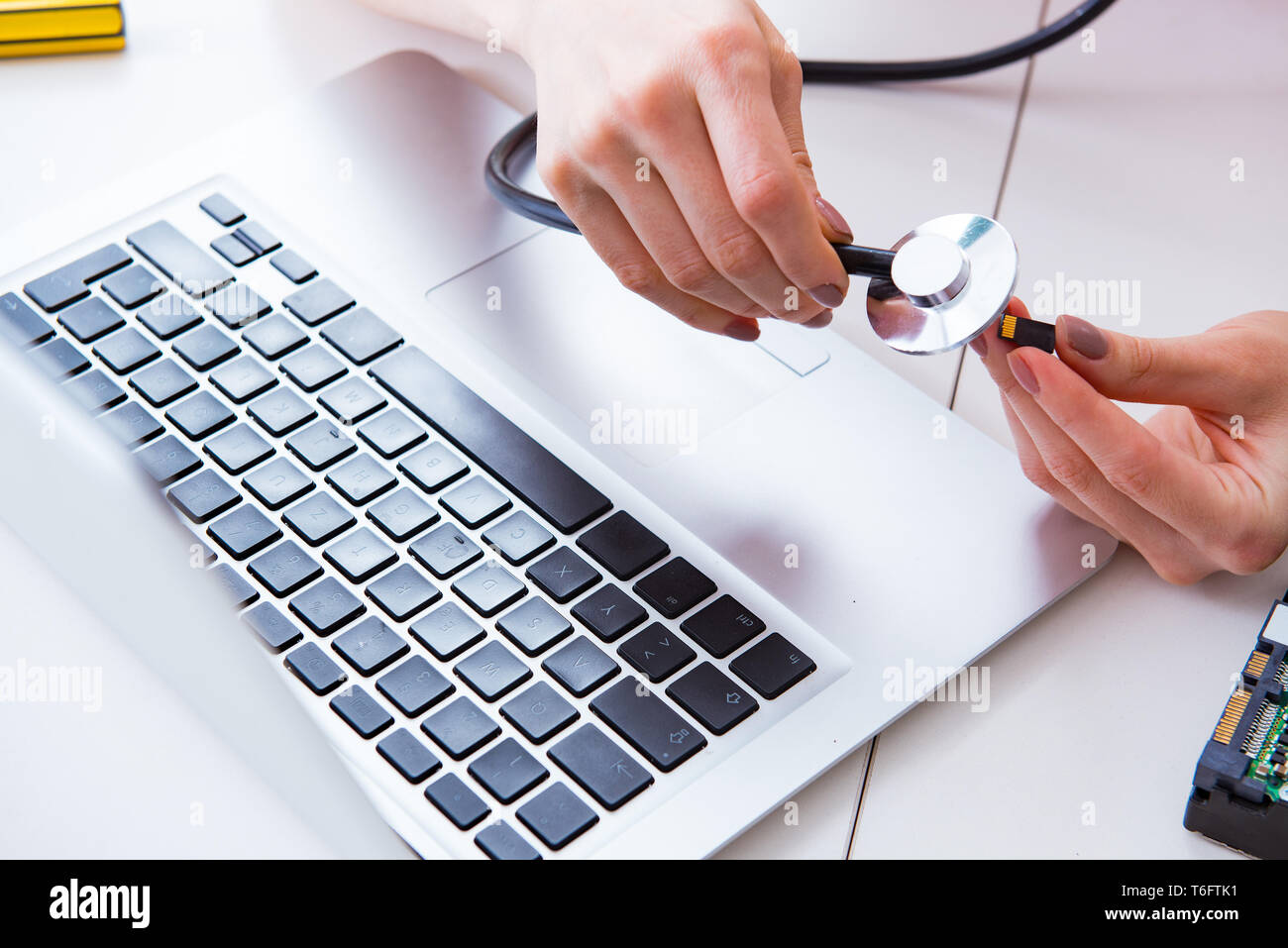 Hard drive repair and data recovery with restoration Stock Photo - Alamy