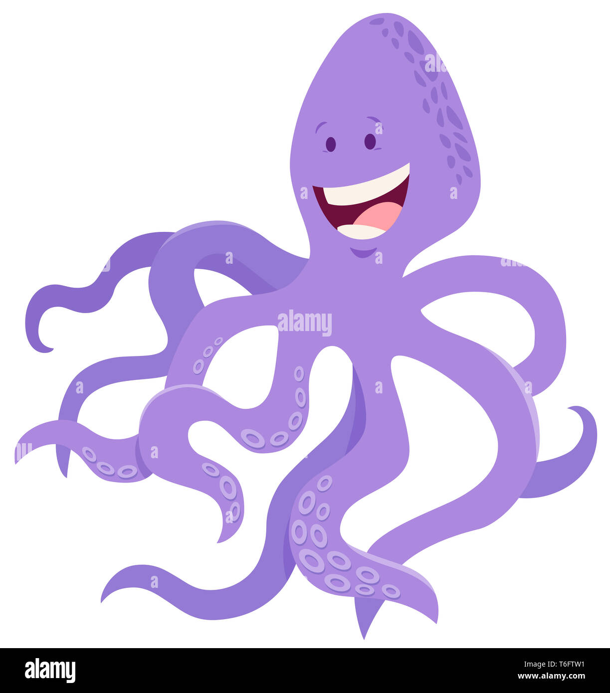 cartoon octopus animal character Stock Photo - Alamy