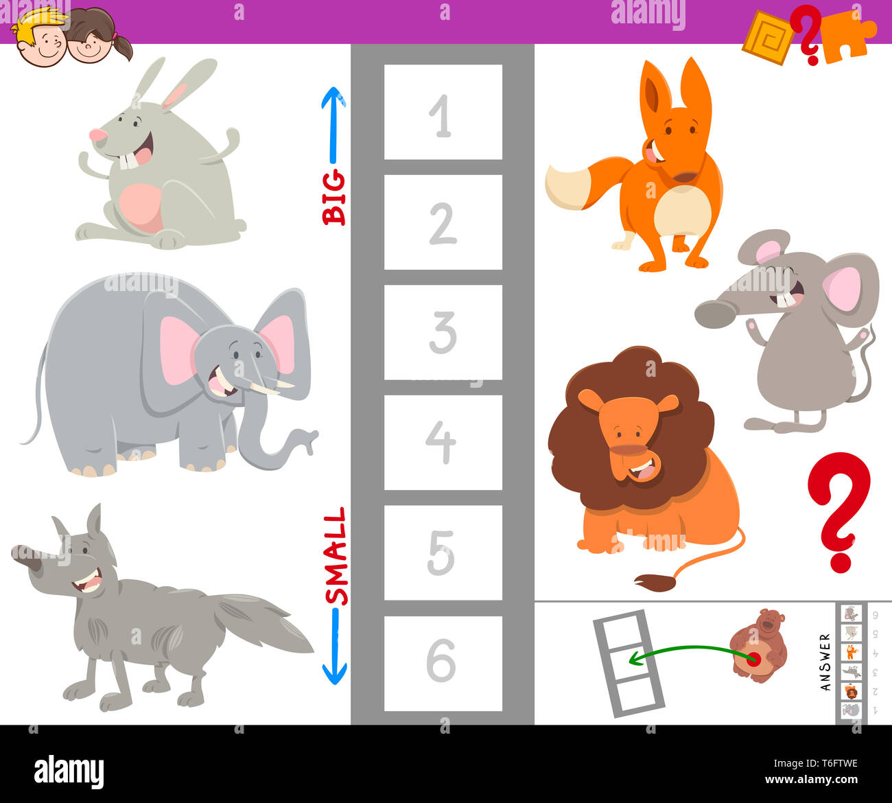 educational activity with large and small animals Stock Photo - Alamy