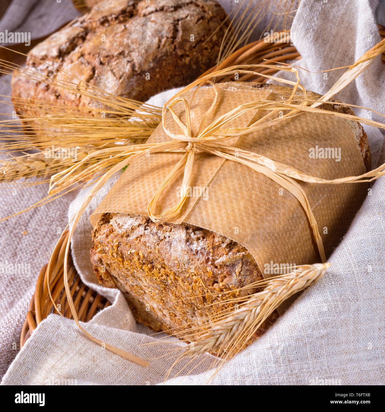 a delicious homemade wholemeal rye bread from sourdough Stock Photo - Alamy