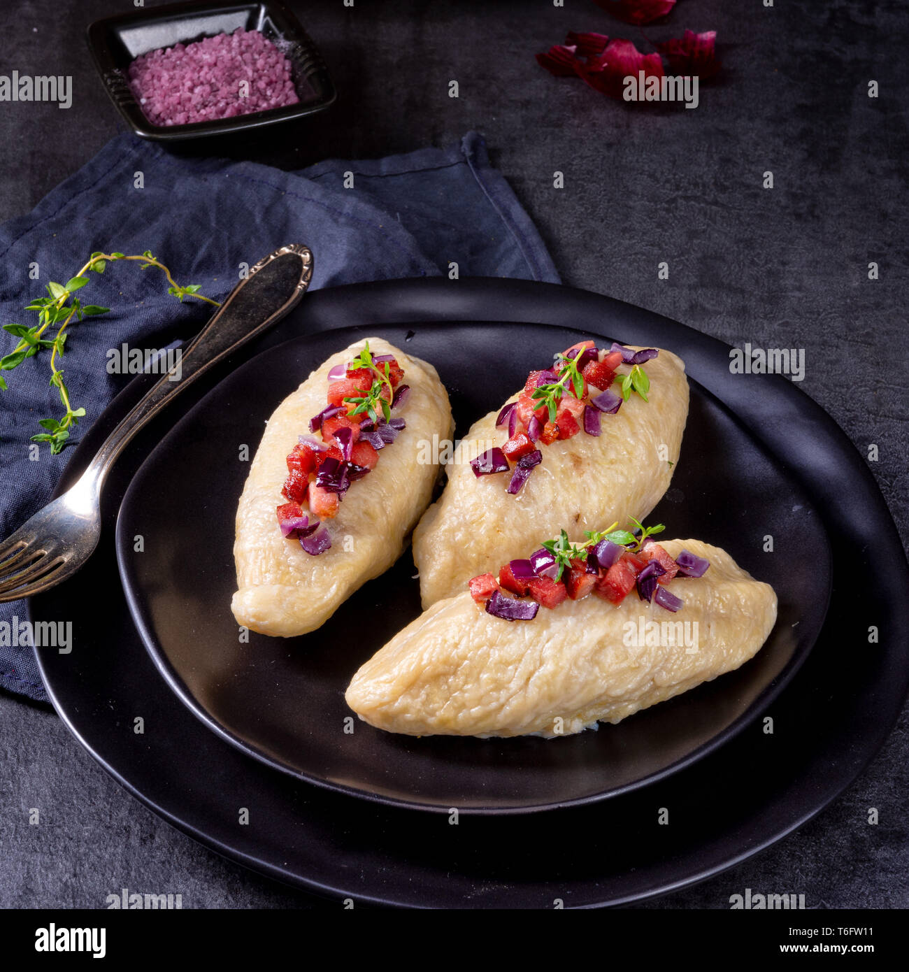 Cepelinai, a specialty Lithuanian and Polish cuisine Stock Photo - Alamy