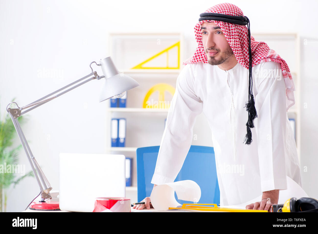 Arab engineer working on new project Stock Photo - Alamy