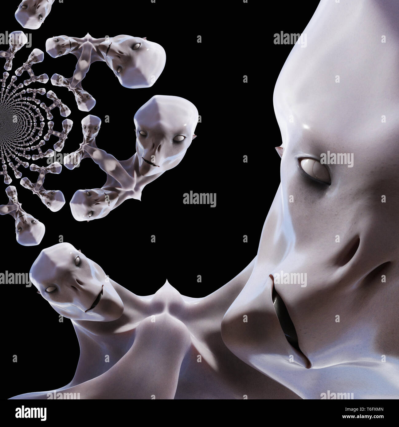 Digital 3D Illustration of a creepy Creature Stock Photo - Alamy