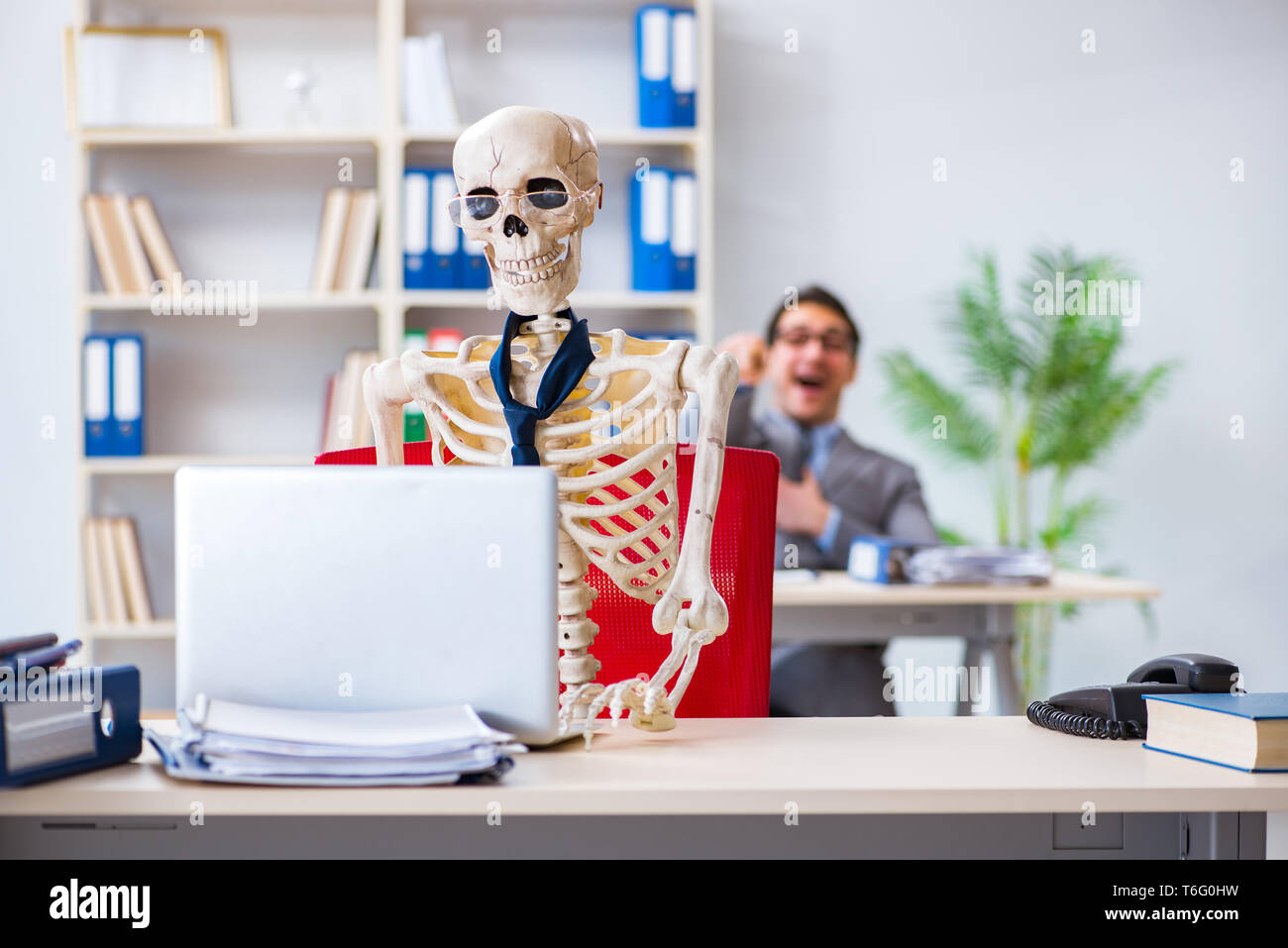Dead Office Worker Skeleton Stock Photos & Dead Office Worker Skeleton ...