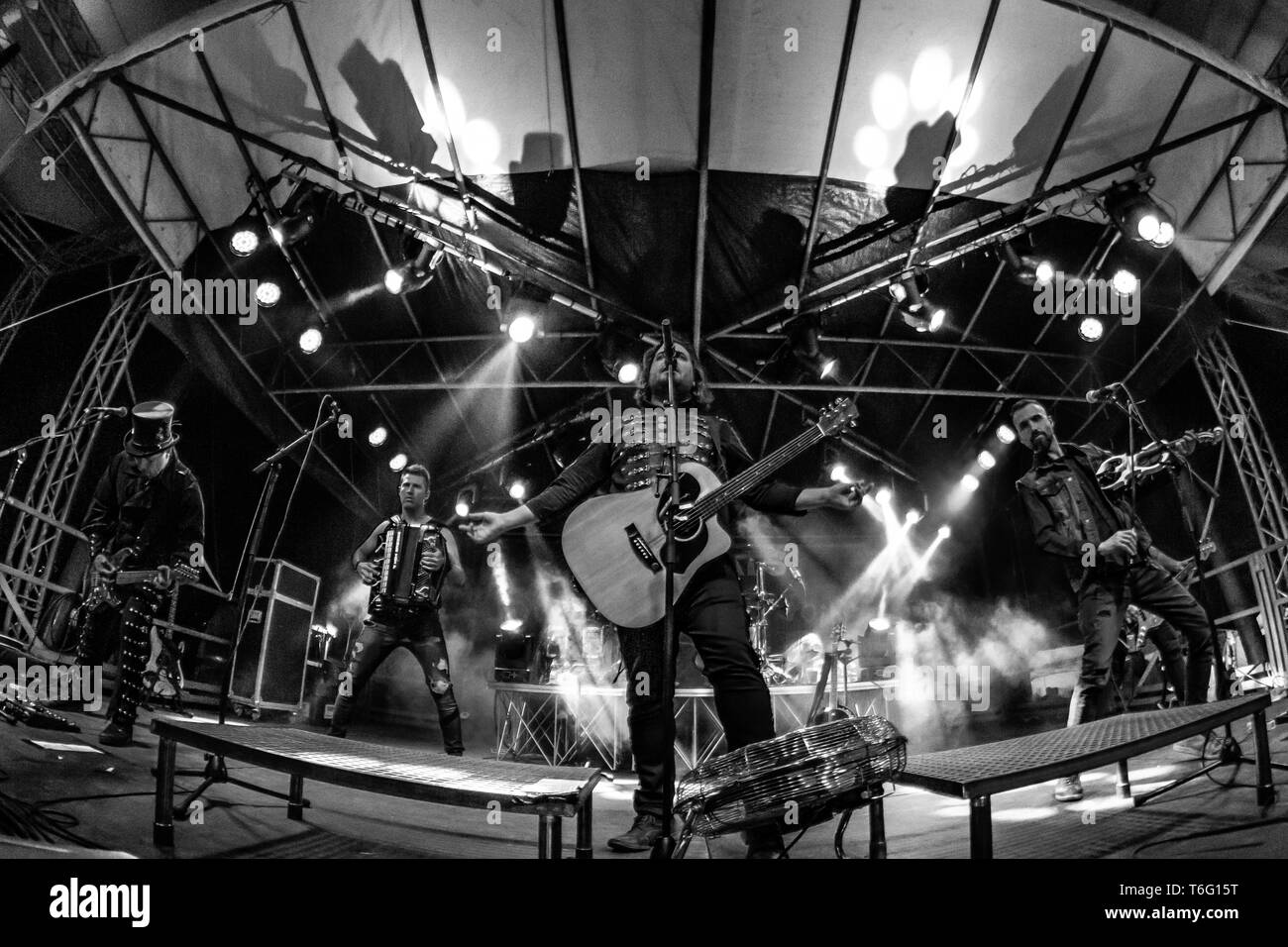 Milan, Italy - April 27, 2019: Celtic punk band PADDY AND THE RATS from ...