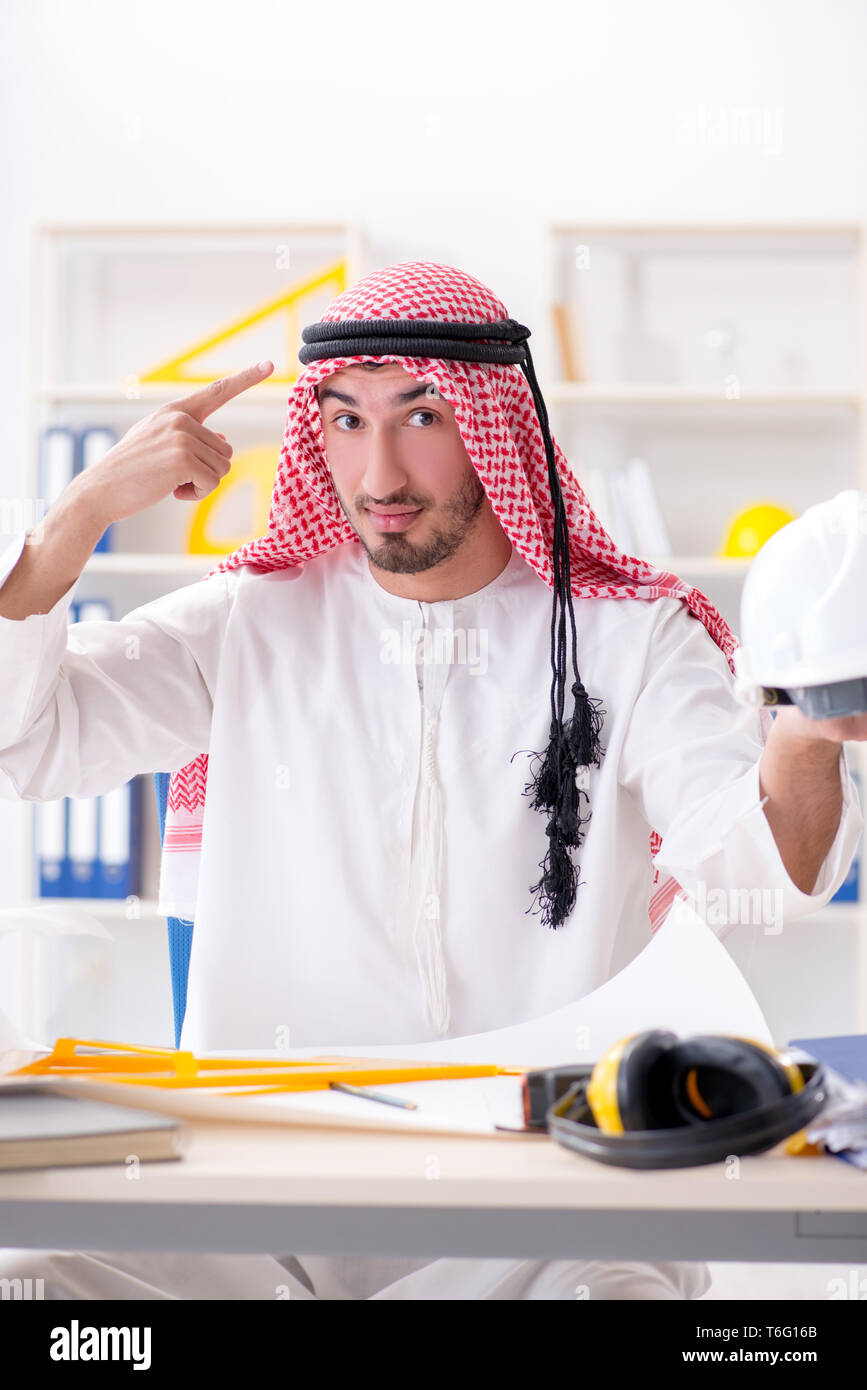 Arab engineer working on new project Stock Photo - Alamy
