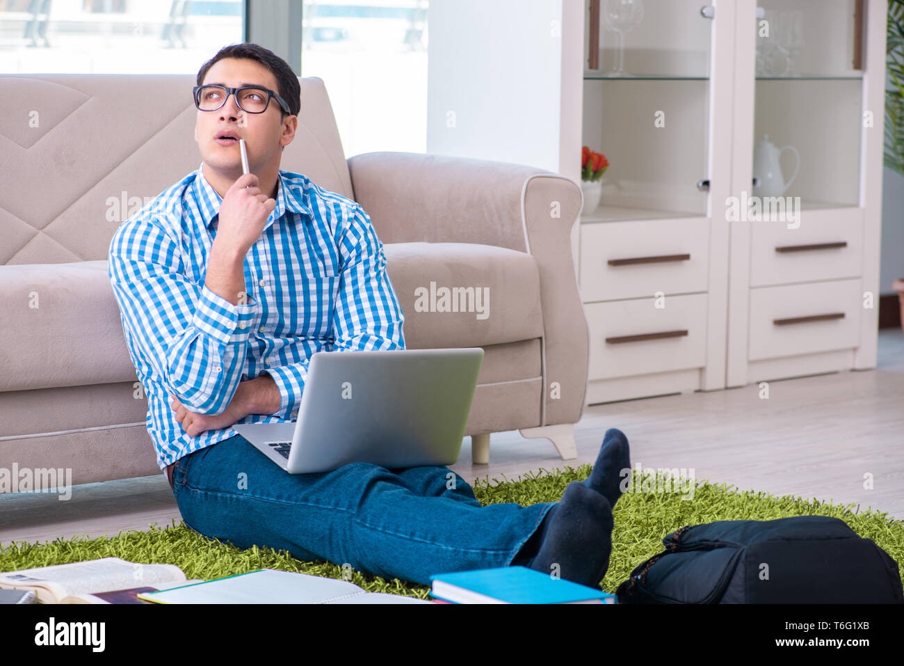 Student doing distance MBA online training Stock Photo - Alamy