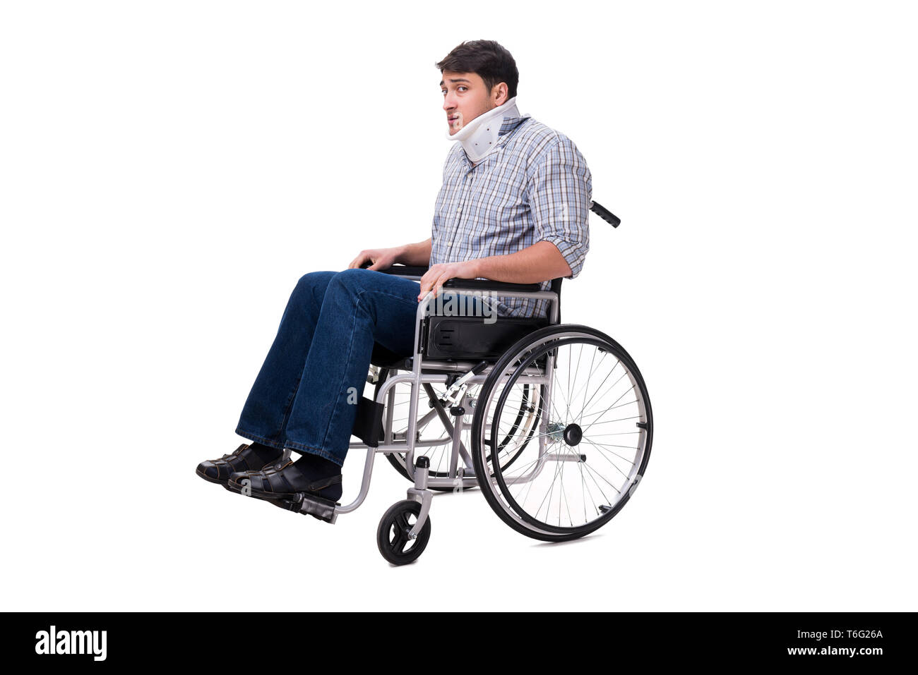 Man disabled wheelchair work Cut Out Stock Images & Pictures - Alamy