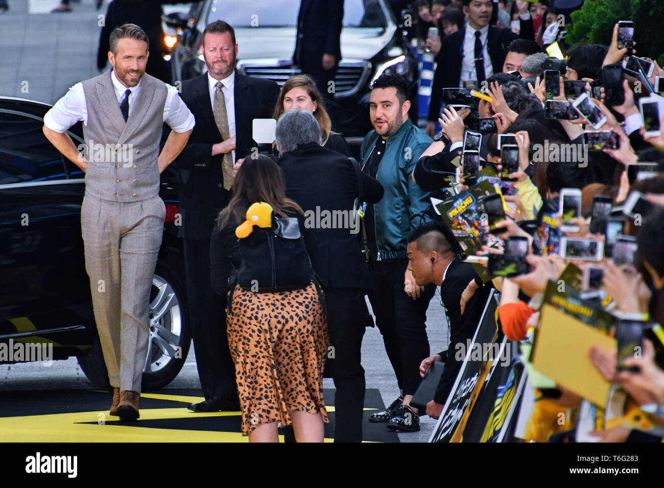 Ryan Reynolds attending the 'Pokémon Detective Pikachu' world premiere ...