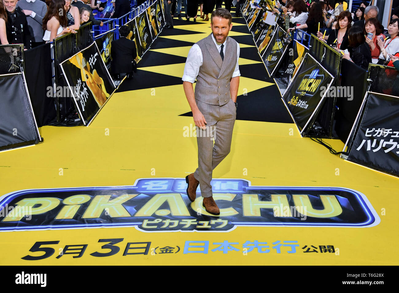 Ryan Reynolds attending the 'Pokémon Detective Pikachu' world premiere ...