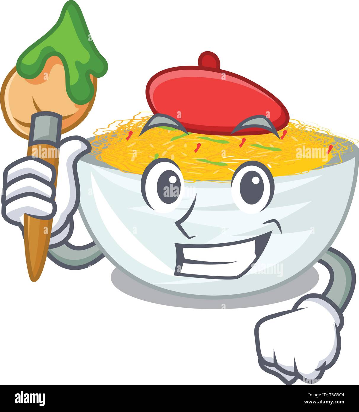 Asian wok pan noodles Stock Vector Images - Alamy