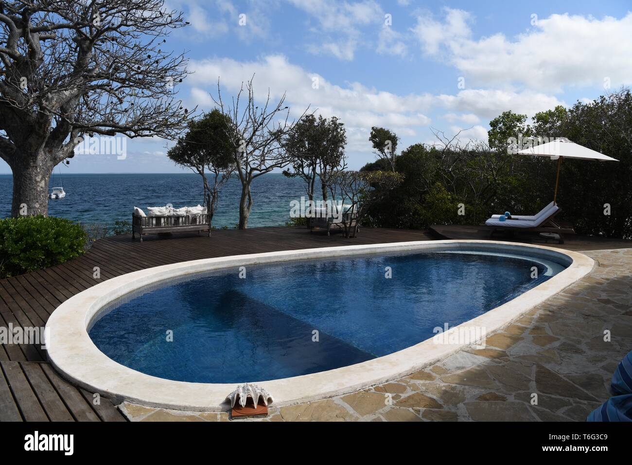 The swimming pool at Azura Quilalea Private Island, Quirimbas ...