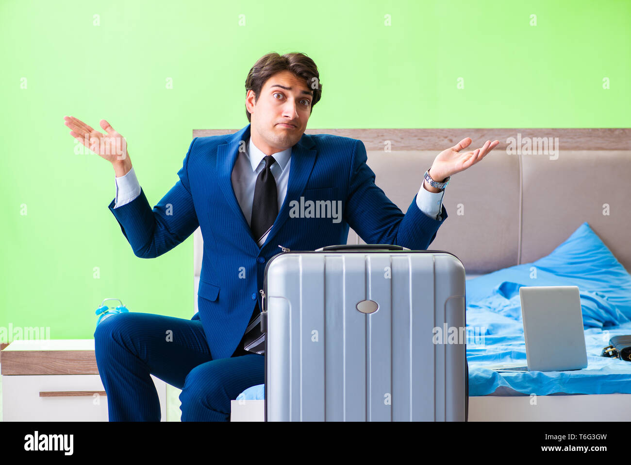 Man hotel room sad hi-res stock photography and images - Alamy