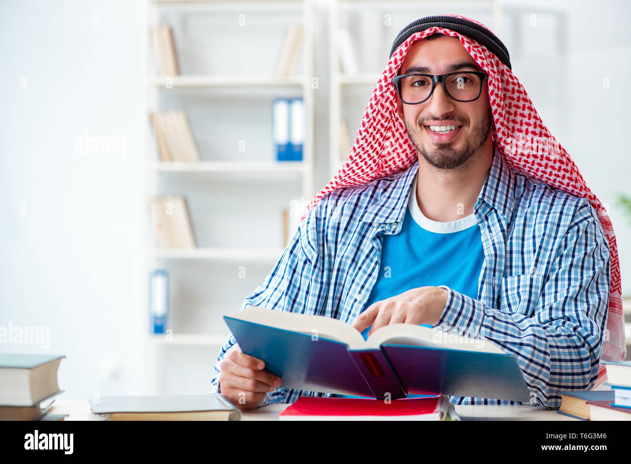 Arab student preparing for university exams Stock Photo - Alamy