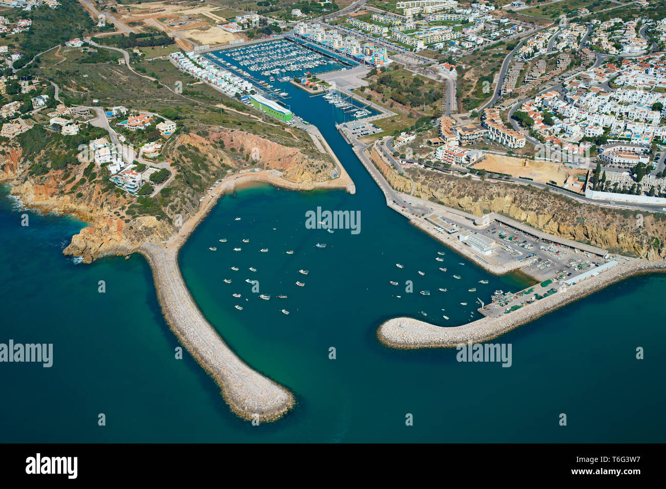 AERIAL VIEW. Marina of Albufeira. Algarve, Portugal Stock Photo - Alamy