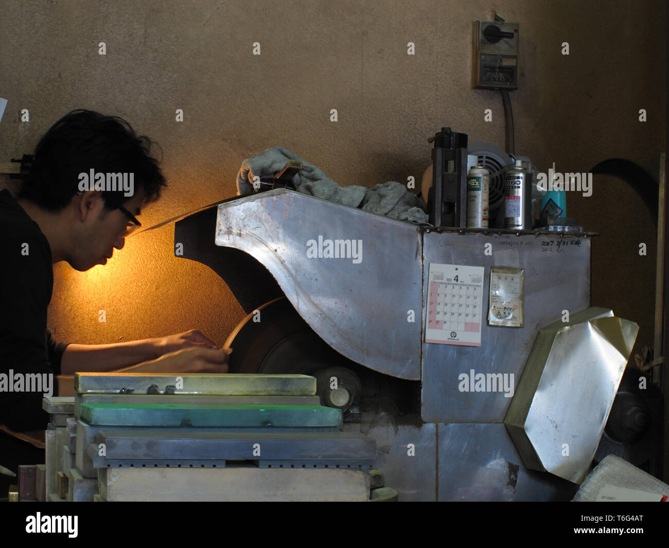 Traditional knife grinder in Kamakura, Japan Stock Photo - Alamy