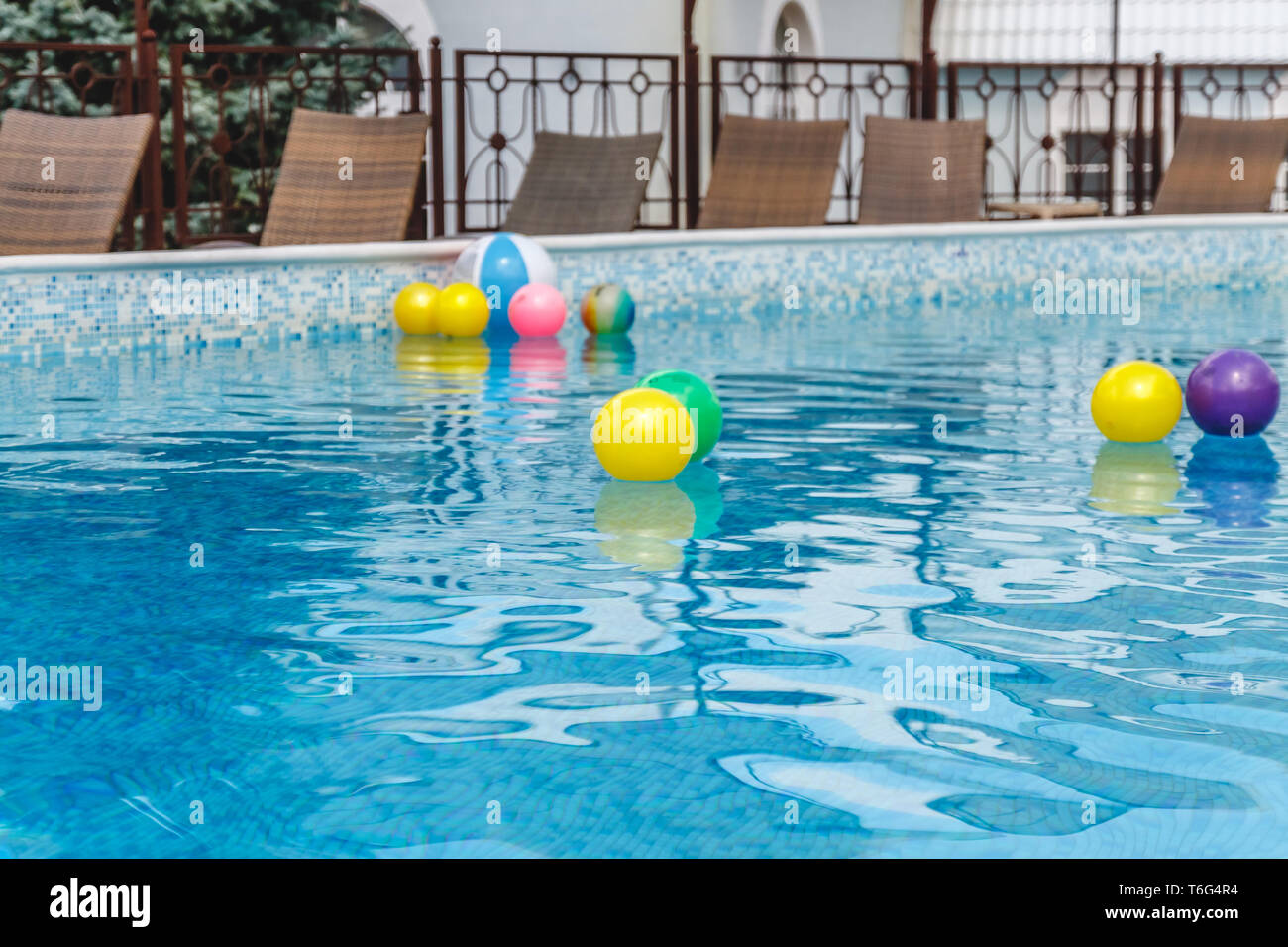 Inflatable water activities, balls, mattresses, circles, tubes float on ...