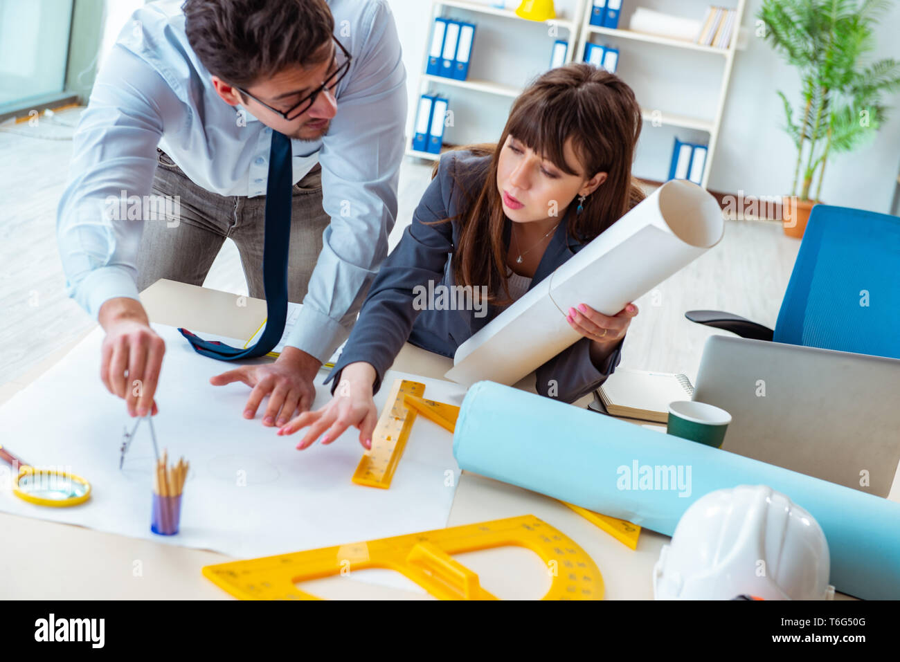 Engineers working on new project Stock Photo - Alamy