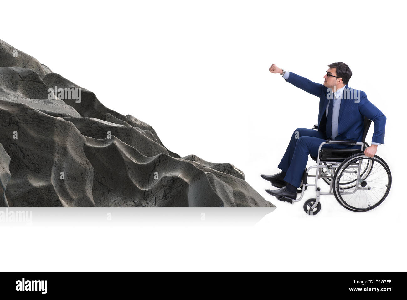 Accessibility concepth with wheelchair for disabled Stock Photo - Alamy
