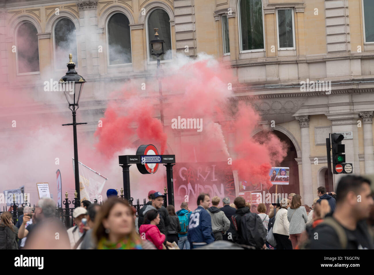 London, UK. 1st May 2019. May Day Labour rally and March with Trade ...