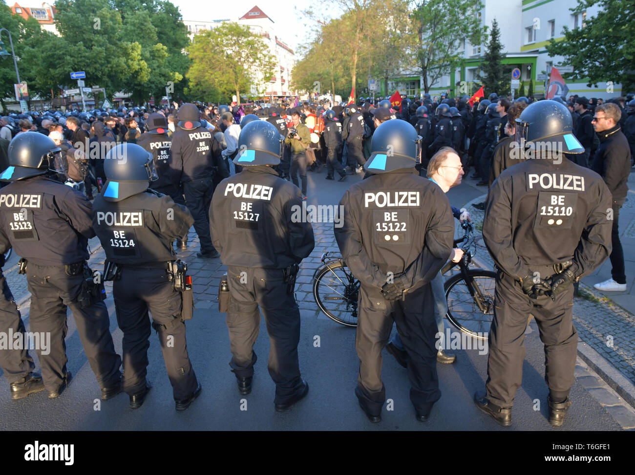 Left wing may day demonstration germany hi-res stock photography and ...