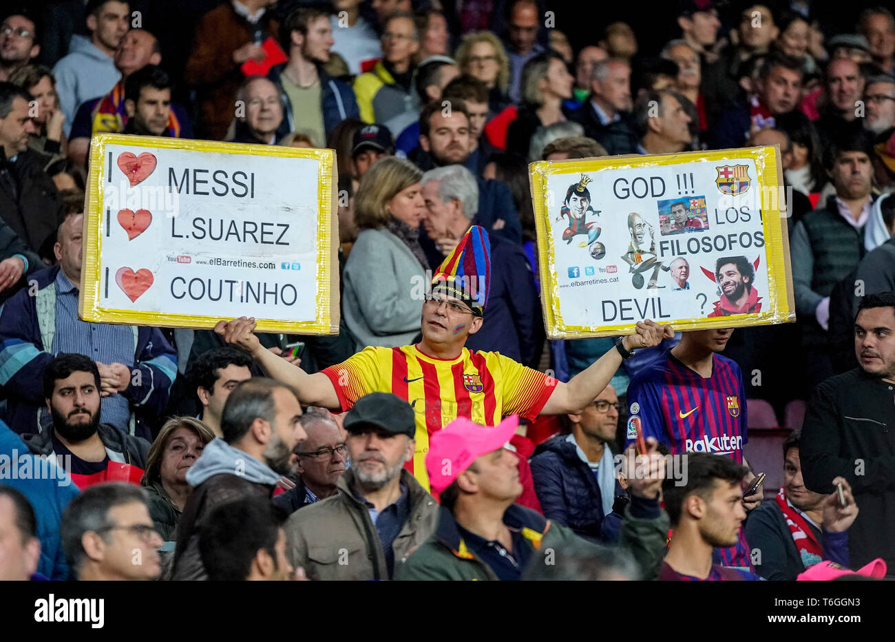 Barcelona camp nou fan hi-res stock photography and images - Alamy