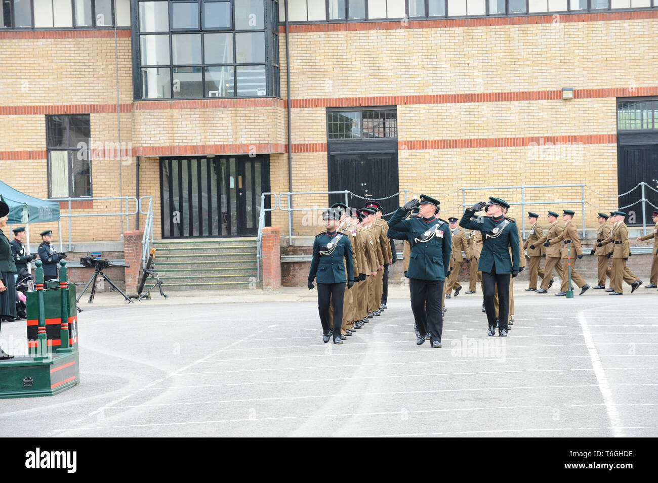 London, UK. 1st May, 2019. Soldiers, Officers, and Bandsmen are seen ...