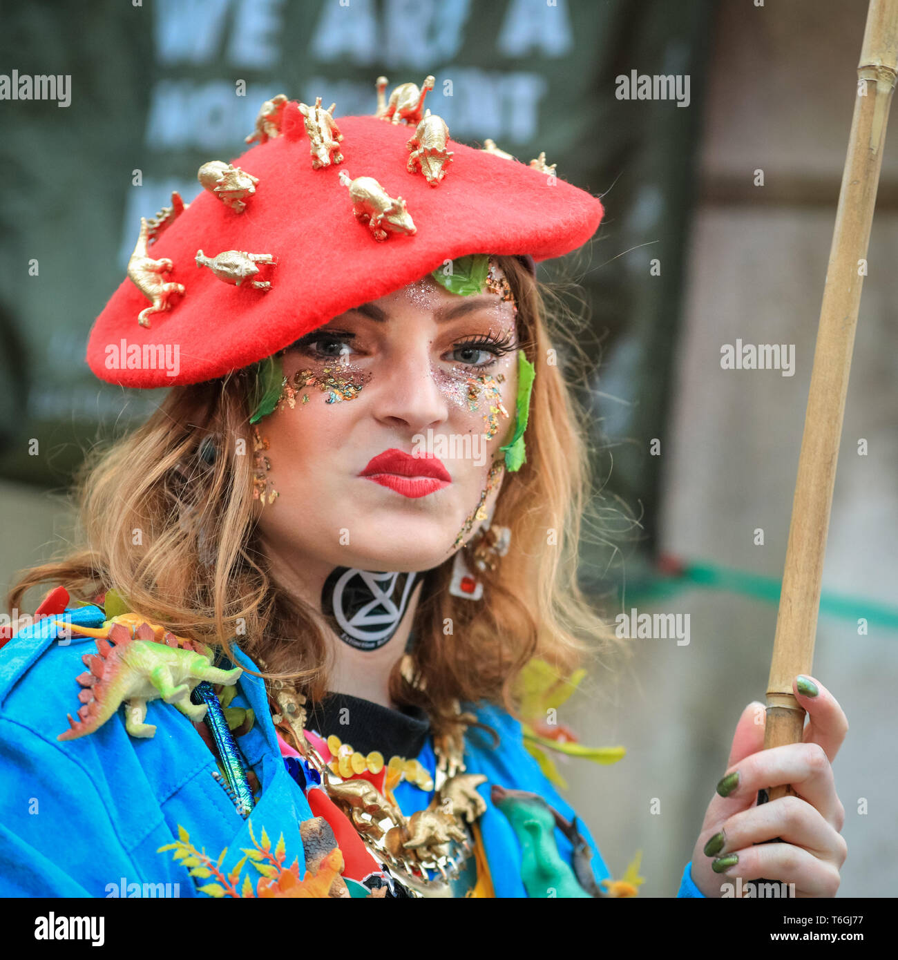 London, UK. 1st May, 2019. Protesters have turned up in fashionable ...