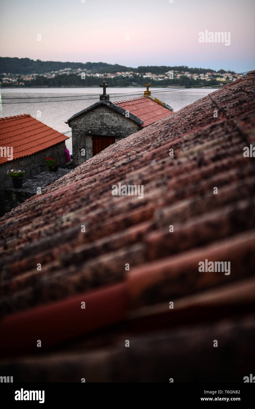 Combarro village in the province of Pontevedra, Galicia, Spain Stock ...