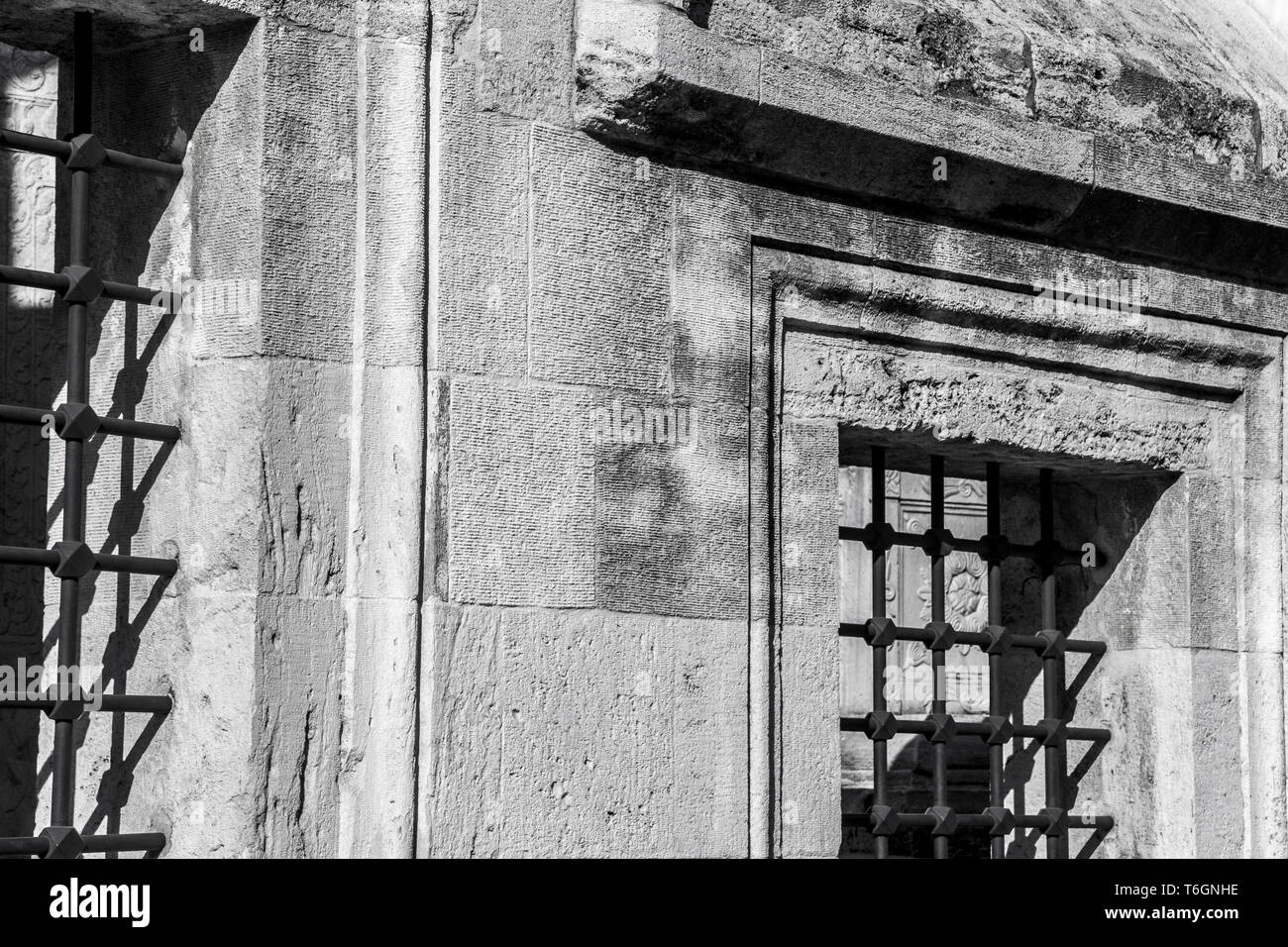 very old bars on old Windows Stock Photo - Alamy