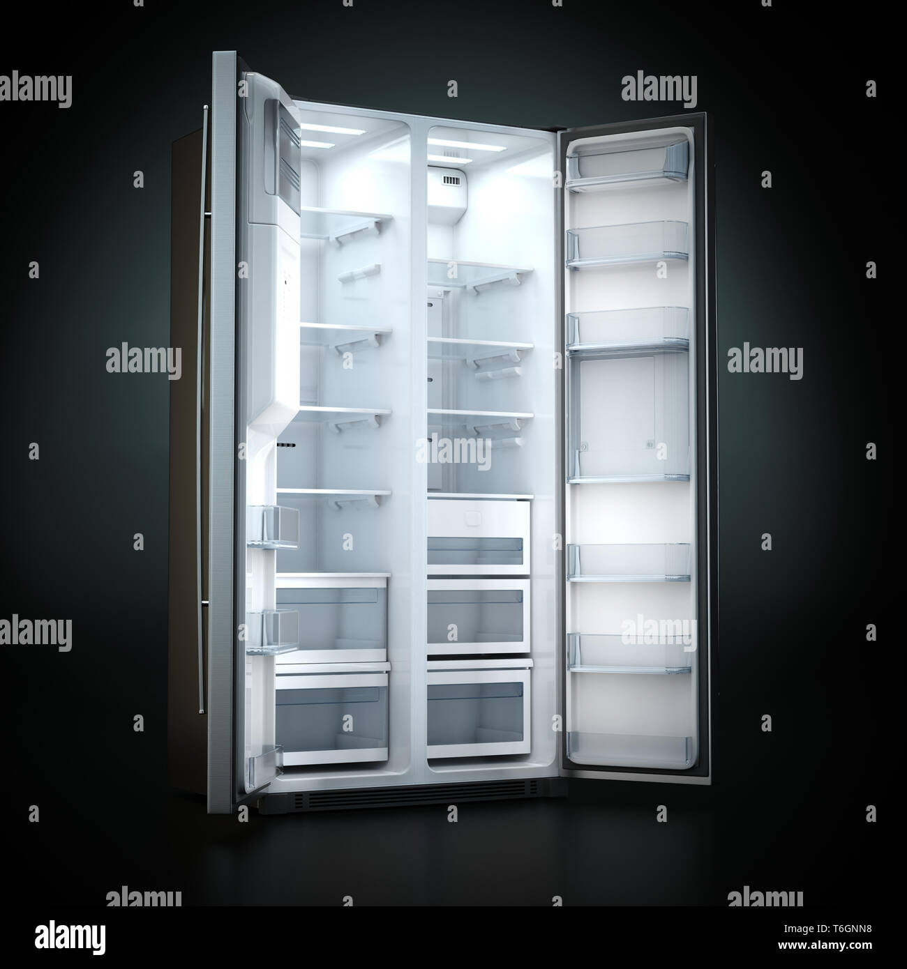 3D rendering large fridge Stock Photo - Alamy