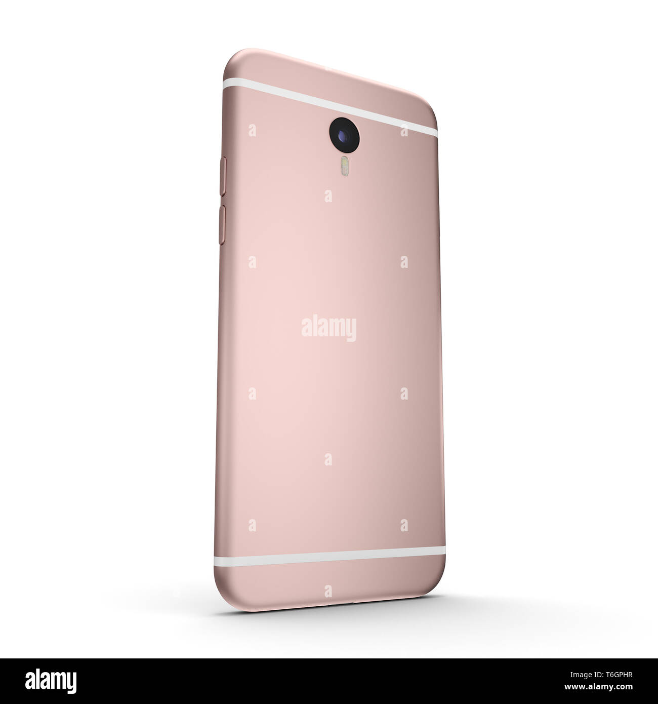 3D rendering pink smart phone with black screen Stock Photo - Alamy