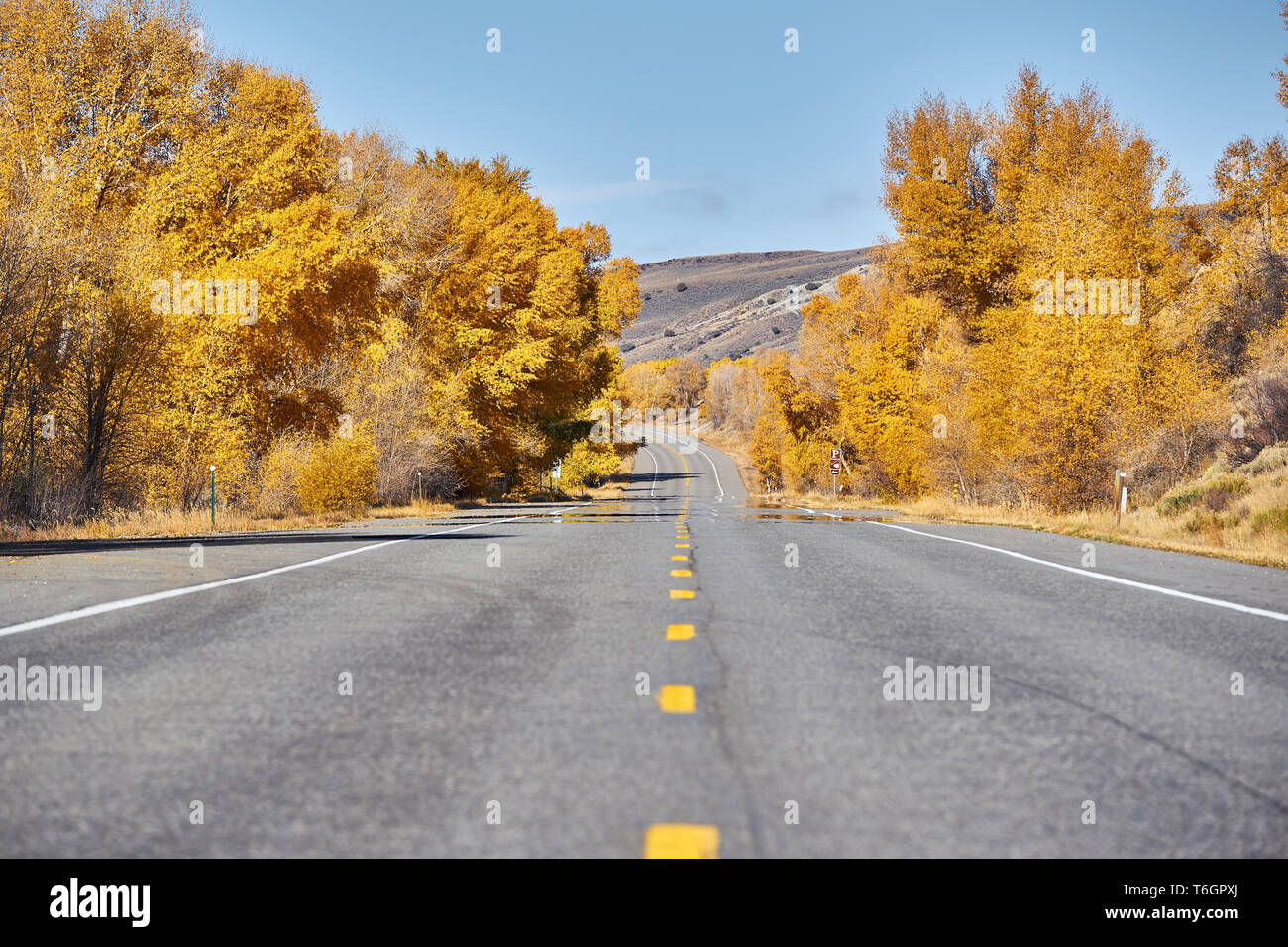 Highway at autumn in Colorado, USA Stock Photo - Alamy