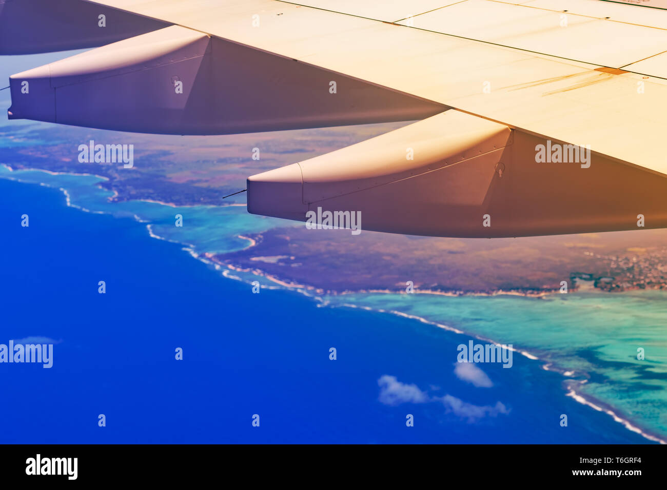 Aerial view of a coastline. Mauritius Stock Photo - Alamy